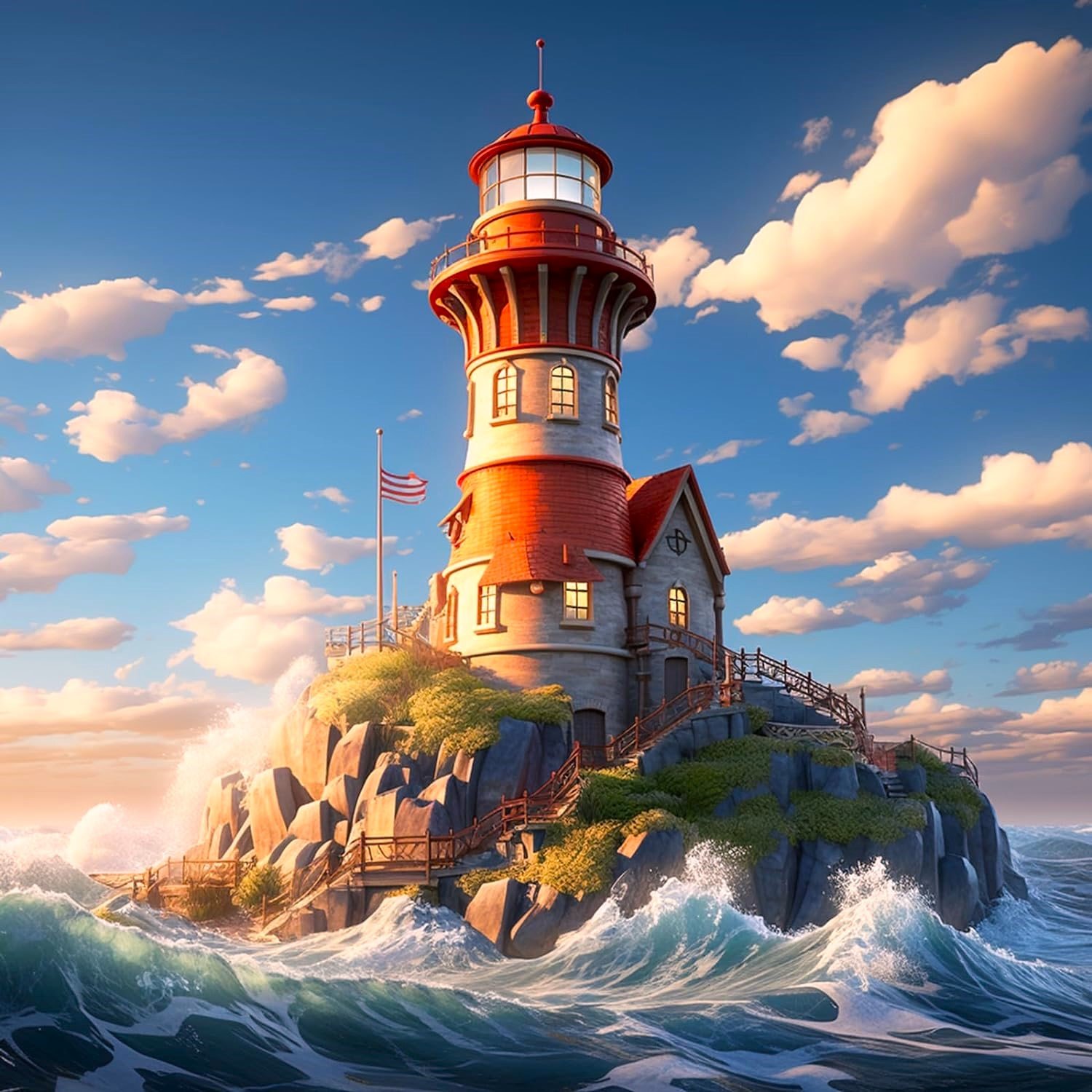Solve Another Lighthouse jigsaw puzzle online with 81 pieces