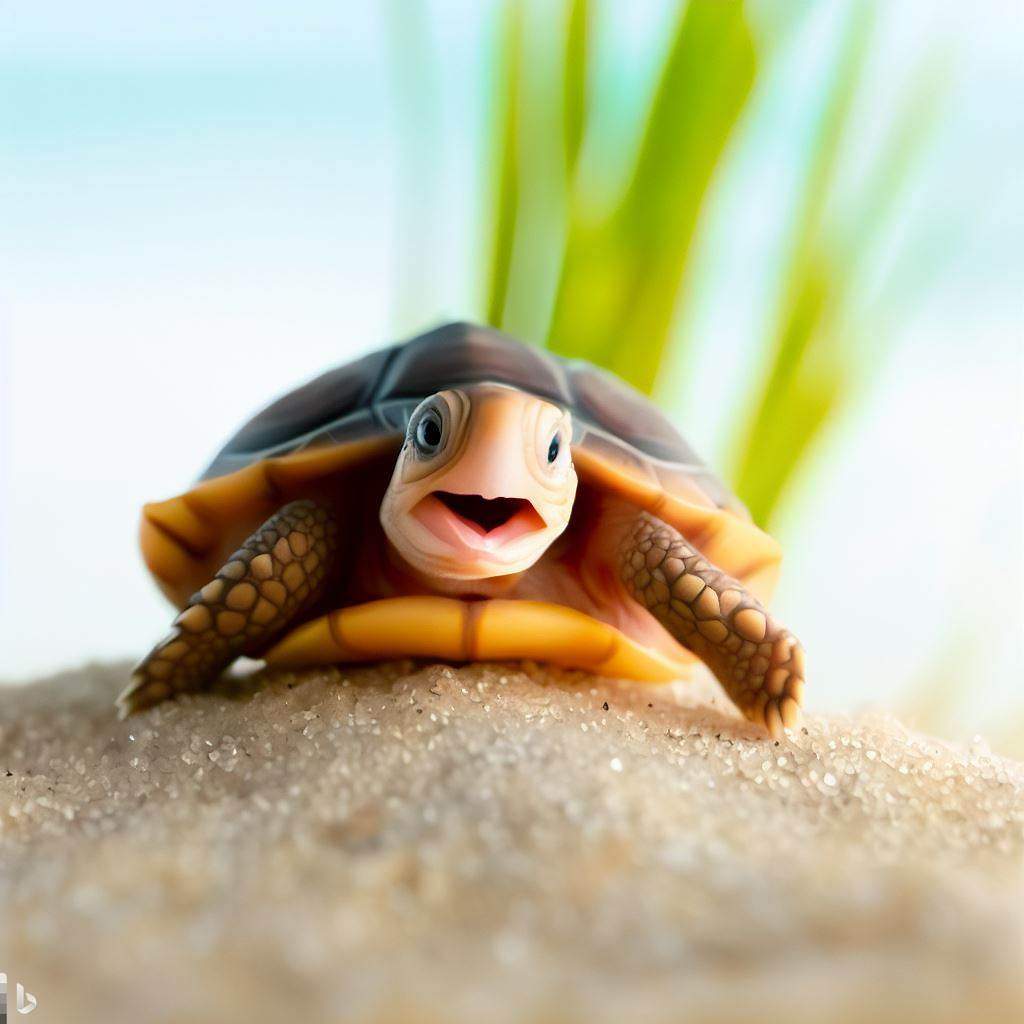 Solve HAPPY TURTLE jigsaw puzzle online with 144 pieces