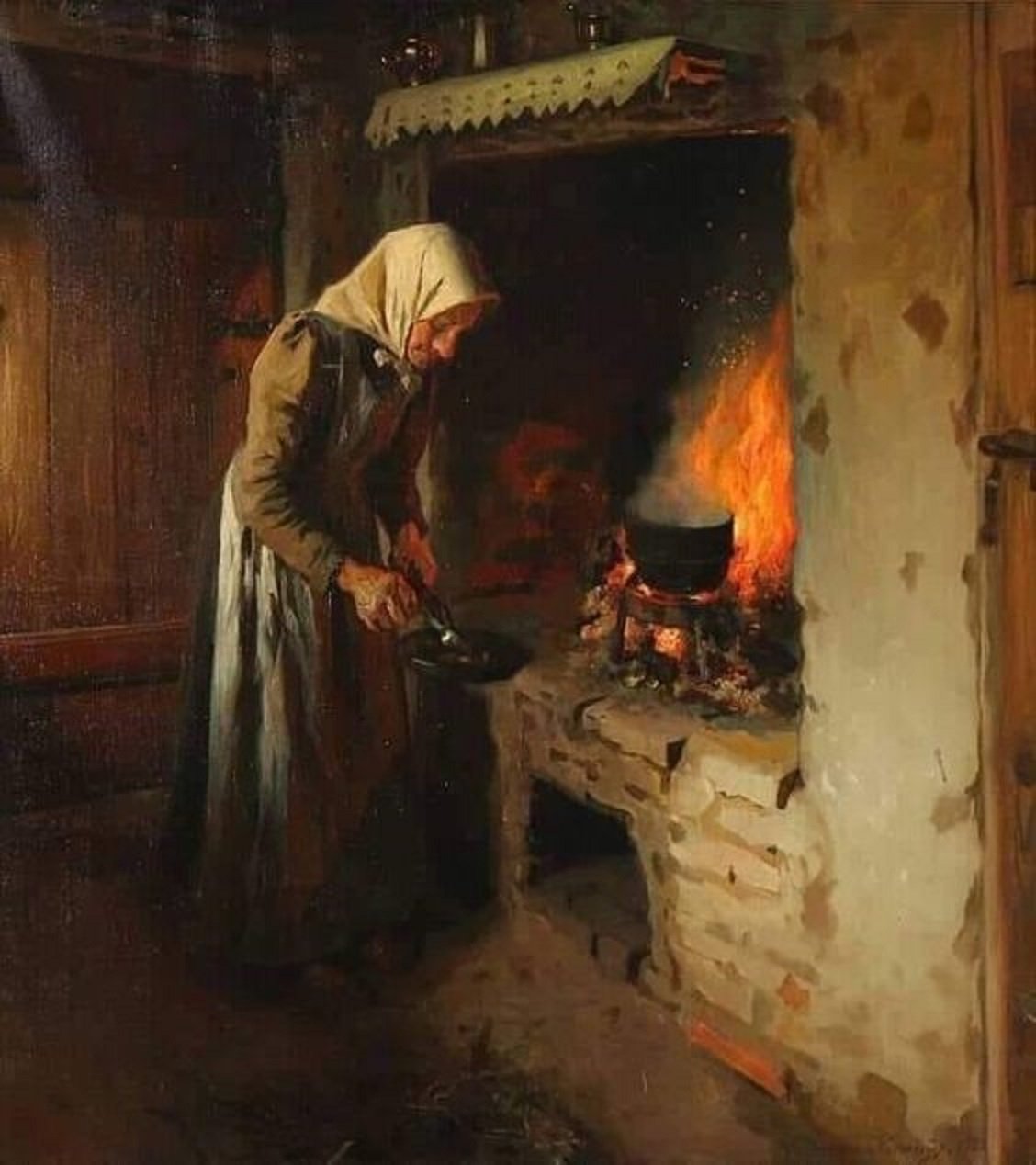 Solve Valdemar Kornerup An Old Woman at the heart 1922 jigsaw puzzle ...