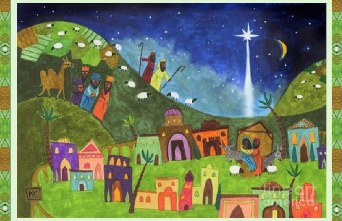 Solve Nativity jigsaw puzzle online with 40 pieces