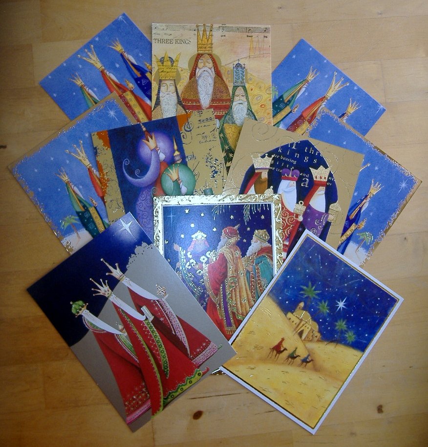 Solve Seasonal - Christmas Cards - Foiled Kings (9 - 225 Pieces) jigsaw ...