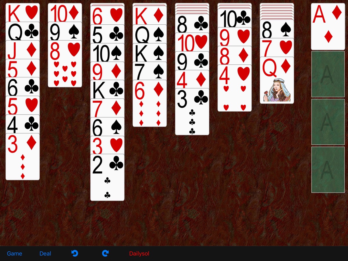 Solve Solitaire jigsaw puzzle online with 63 pieces