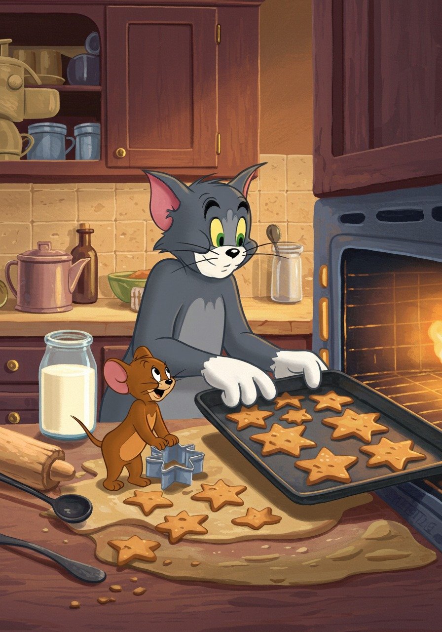 Solve Tom & Jerry Bake from Hyder Motivates FB jigsaw puzzle online ...