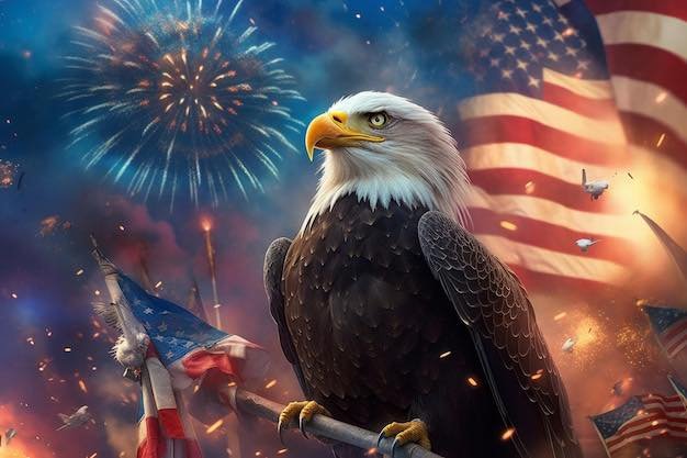 Solve BALD EAGLE - HAPPY INDEPENDENCE DAY USA 2024 jigsaw puzzle online ...