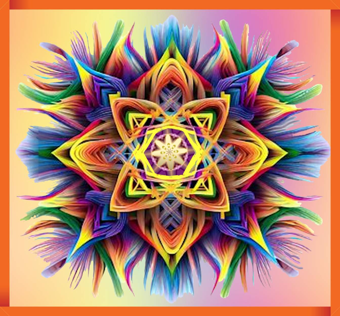 Solve AI KALEIDO IN FRAME jigsaw puzzle online with 100 pieces