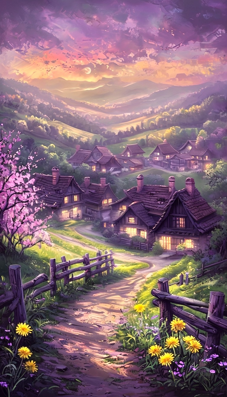 Solve Village evening (resize 15 - 286) poem jigsaw puzzle online with ...