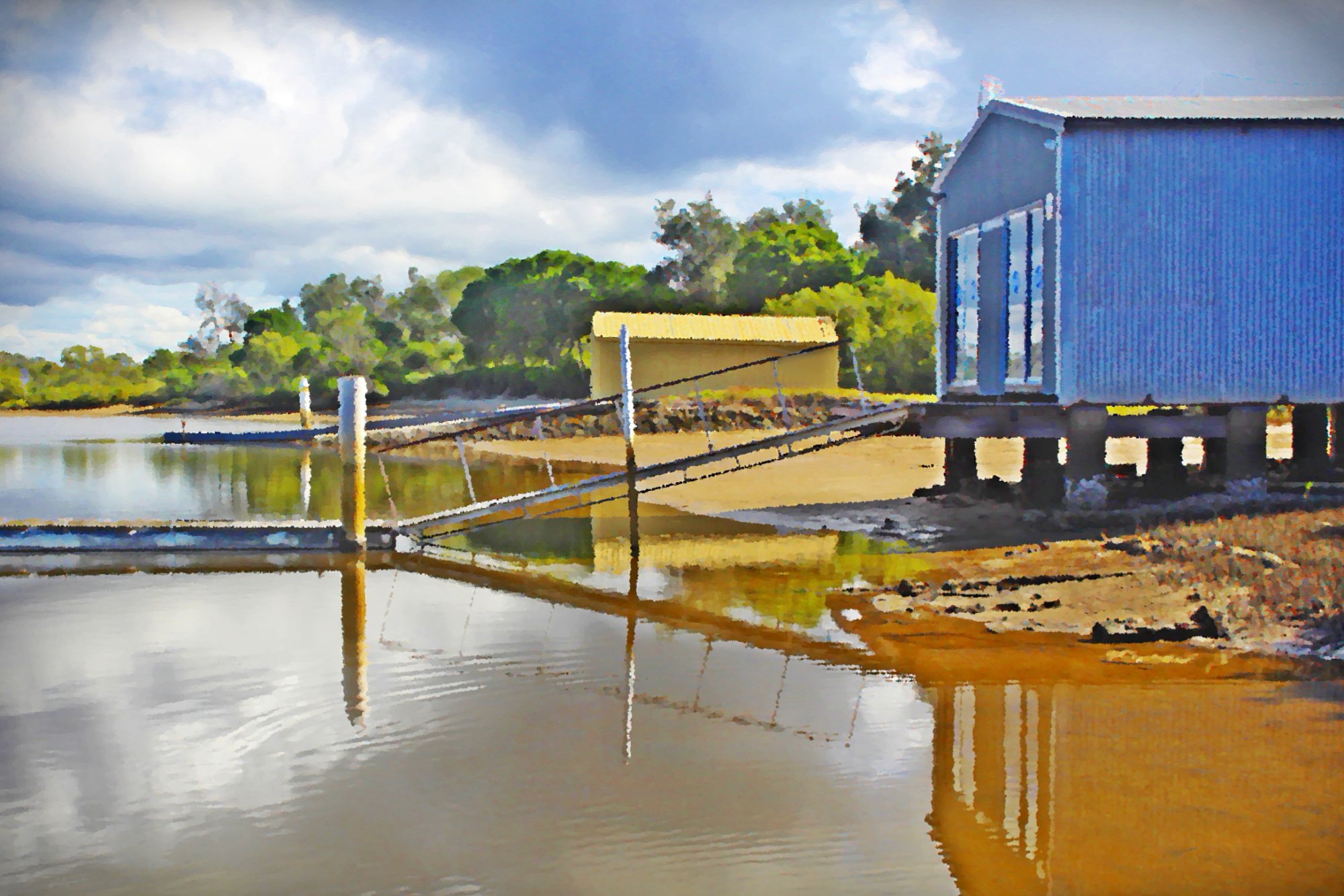 Solve Yamba Shacks jigsaw puzzle online with 77 pieces