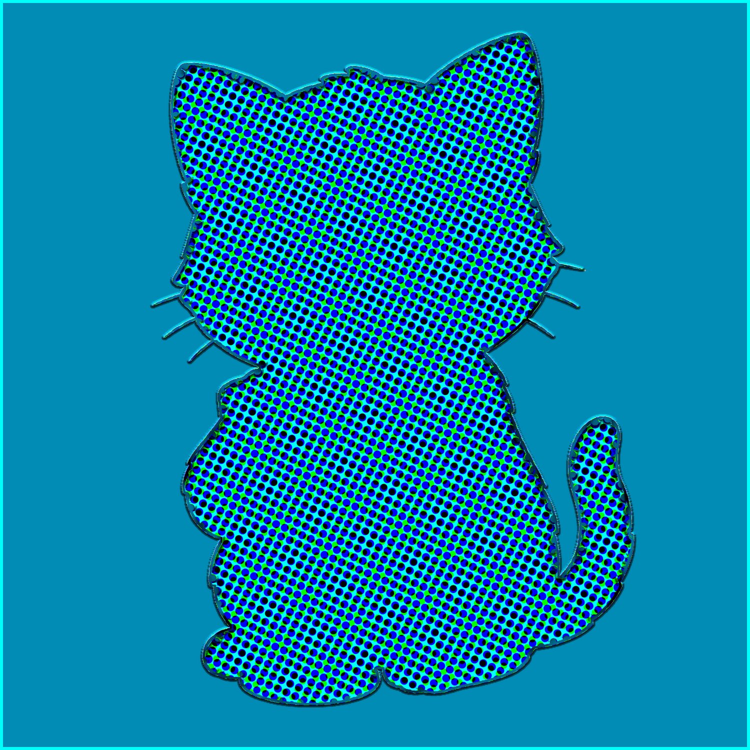 Solve CAT OUTLINE jigsaw puzzle online with 100 pieces
