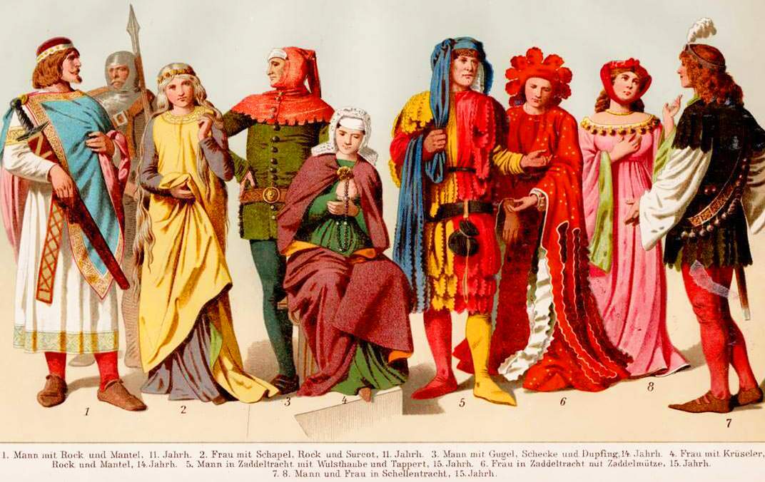 Solve Medieval German costumes jigsaw puzzle online with 96 pieces
