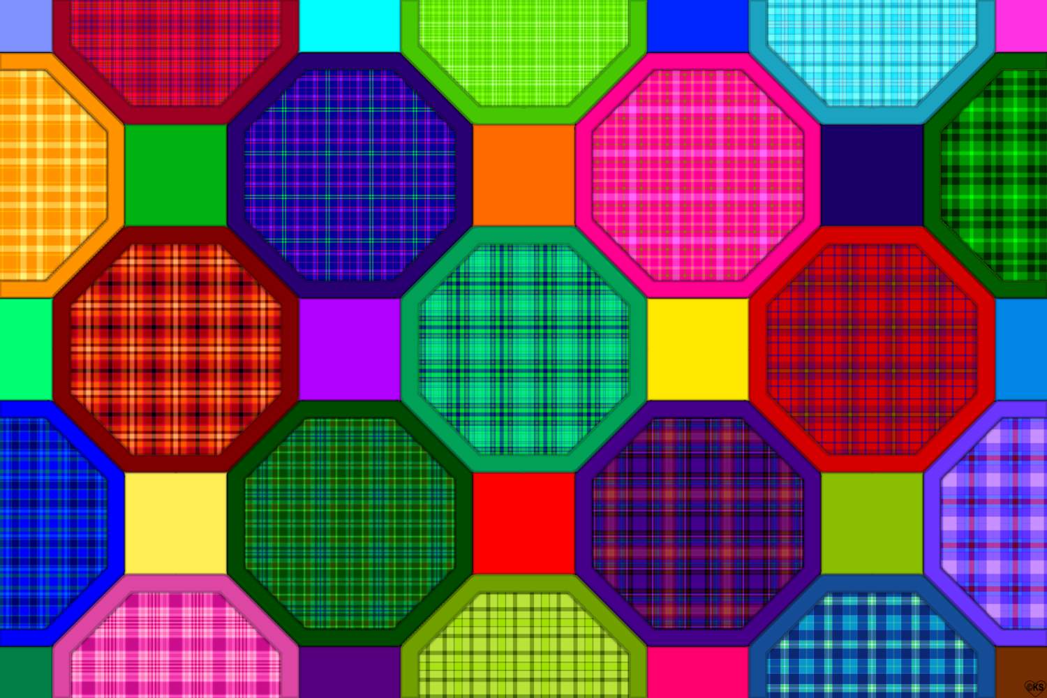 Solve Octo-Plaids!! ~ M jigsaw puzzle online with 96 pieces