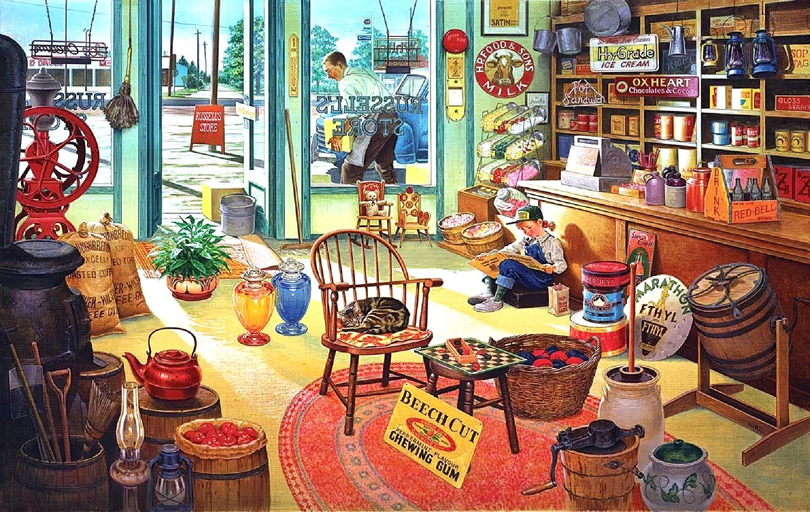 Solve Russell's General Store jigsaw puzzle online with 96 pieces