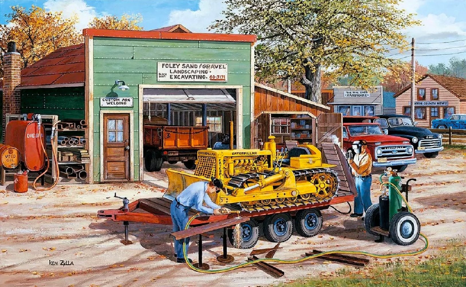 Solve Dozer Repair jigsaw puzzle online with 84 pieces