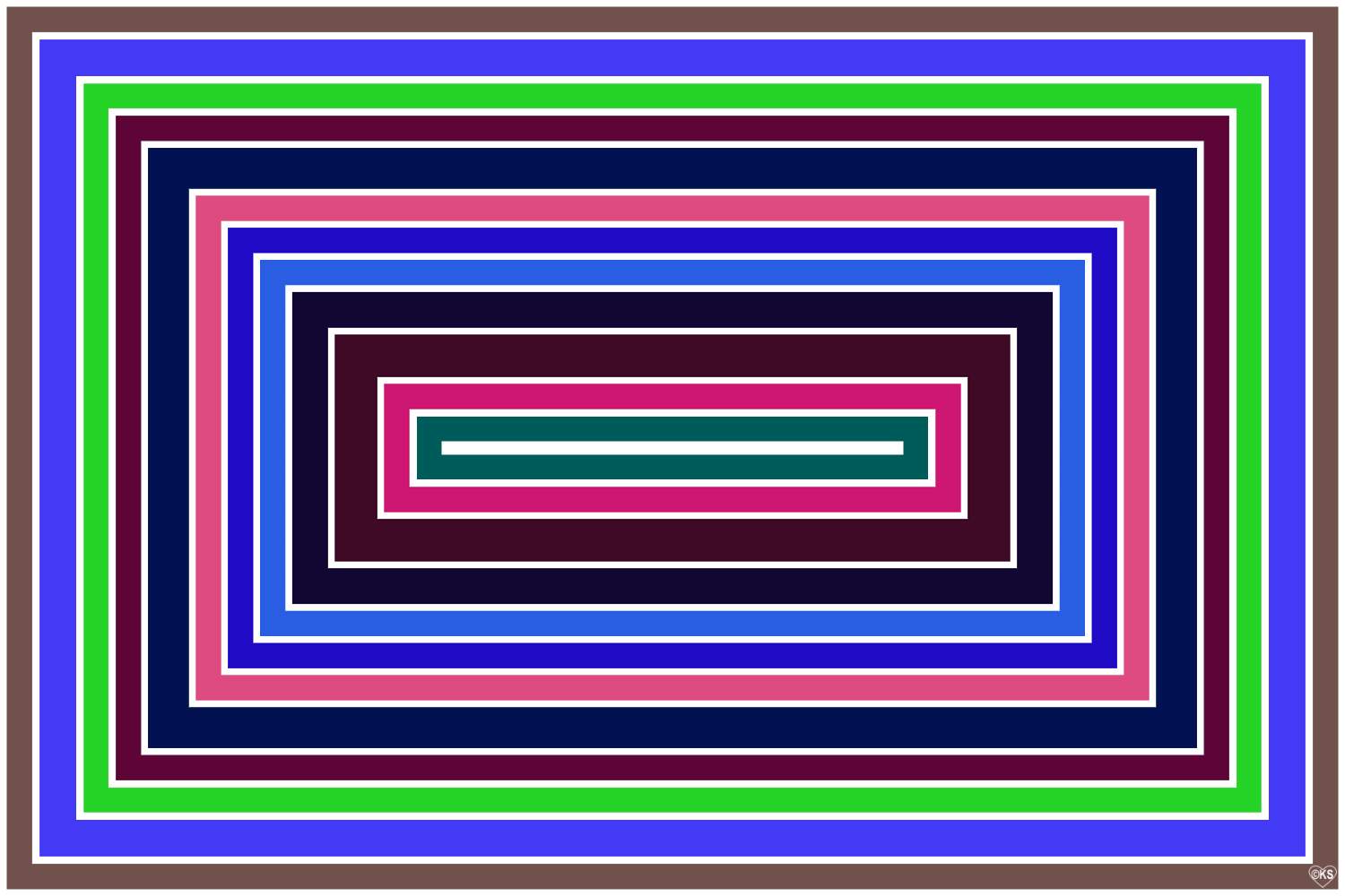 Solve Concentric Rectangles!! ~ M jigsaw puzzle online with 96 pieces