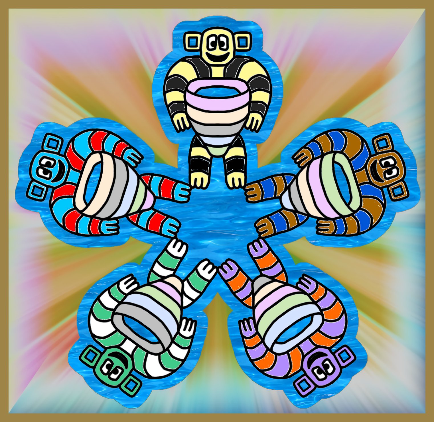 Solve inflatable pool friend jigsaw puzzle online with 342 pieces