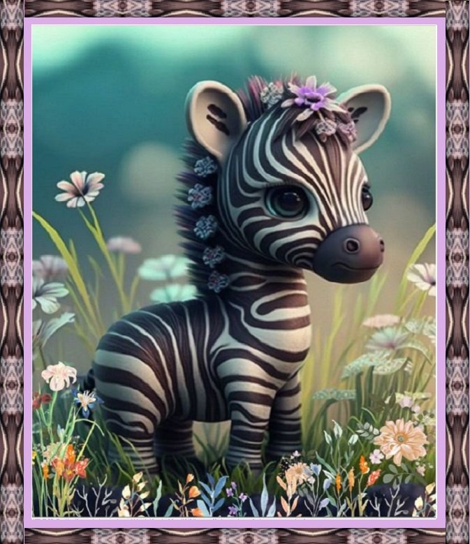 Solve Cute Baby Zebra jigsaw puzzle online with 120 pieces