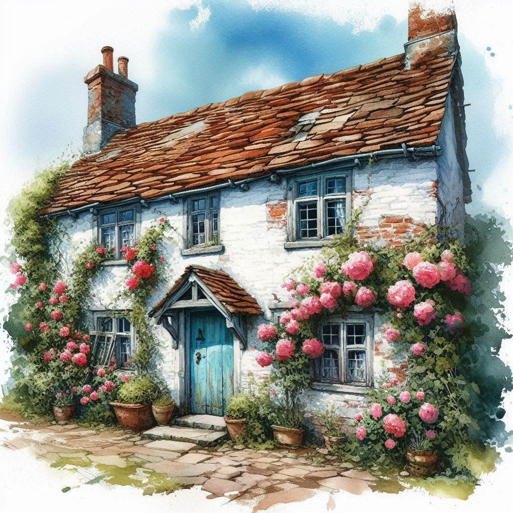 Solve Tumbledown cottage (resize 9 to 306 pieces) jigsaw puzzle online ...