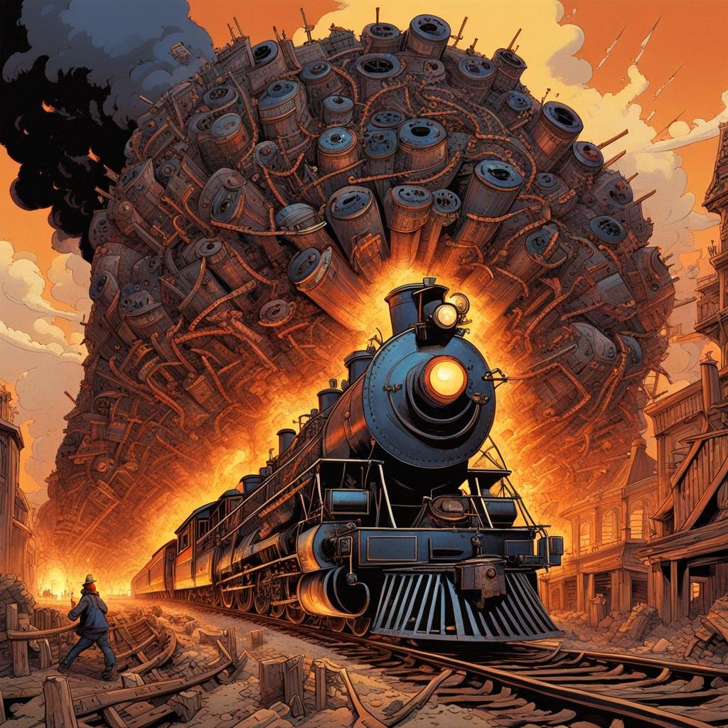 Solve a_surreal_fisheye_view__the_hell_train_depicts_a_h_by_gerousia59 ...