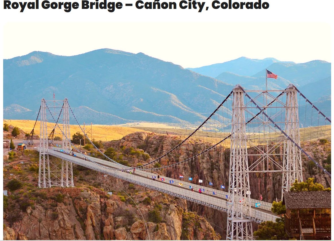 Solve BRIDGE-ROYAL-GORGE-COLORADO jigsaw puzzle online with 54 pieces