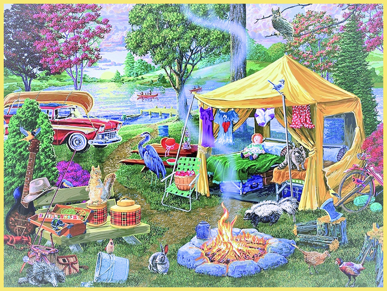 Solve Campfire Memories jigsaw puzzle online with 300 pieces
