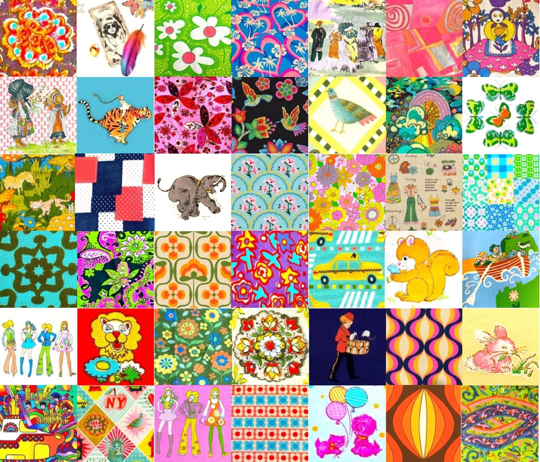 Solve '70s FABRIC 9 jigsaw puzzle online with 143 pieces