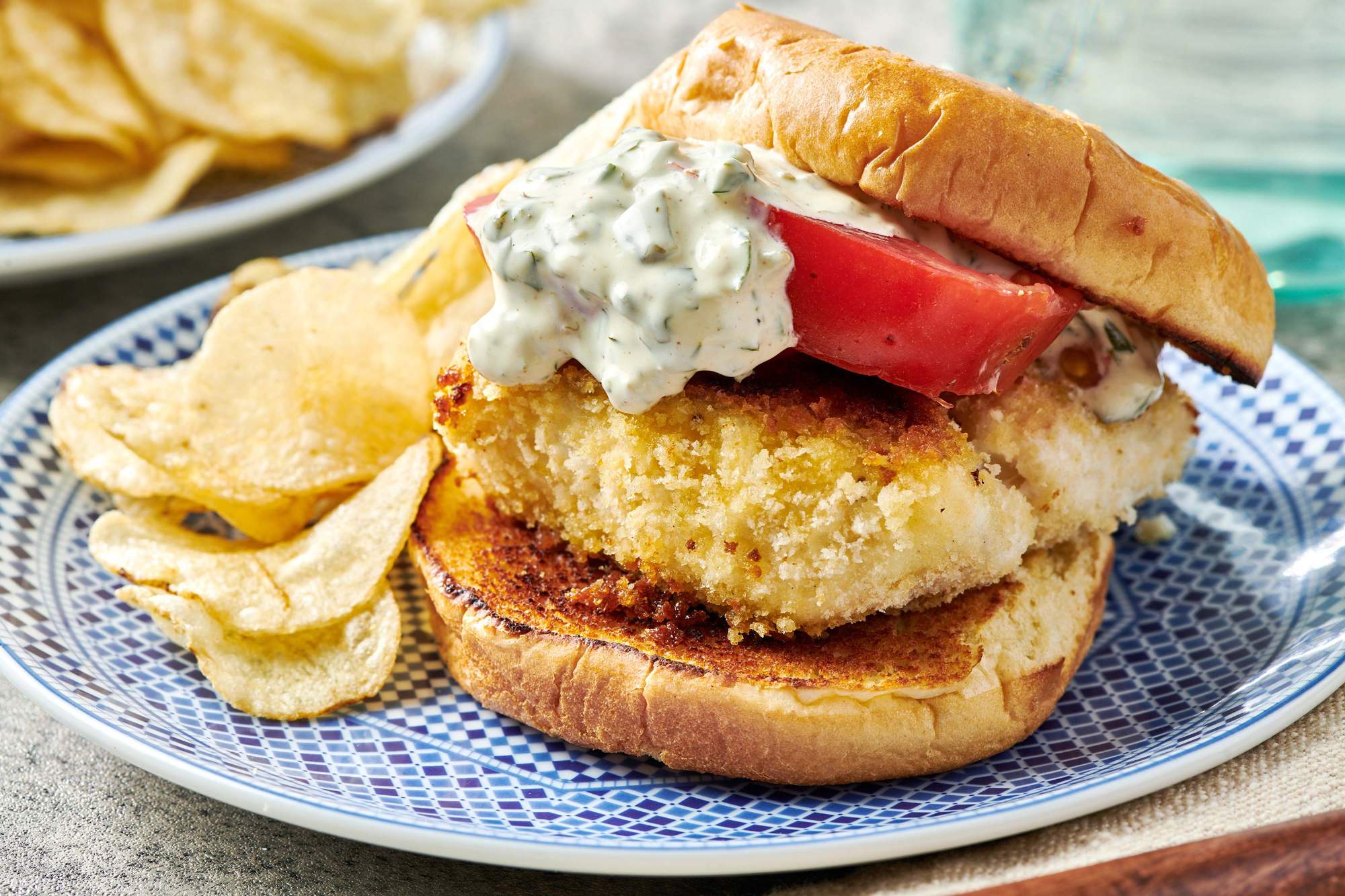 Solve Fried HaLiBut Fish SandWich jigsaw puzzle online with 600 pieces