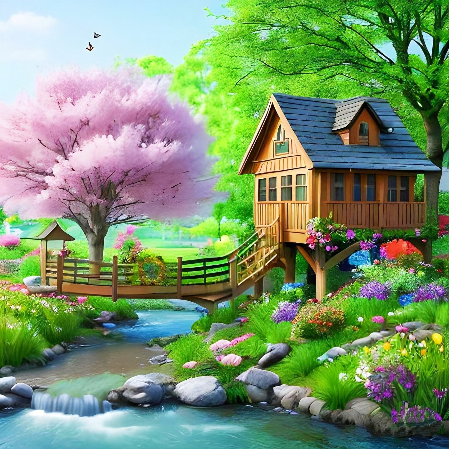 Solve Just Across the Bridge jigsaw puzzle online with 81 pieces