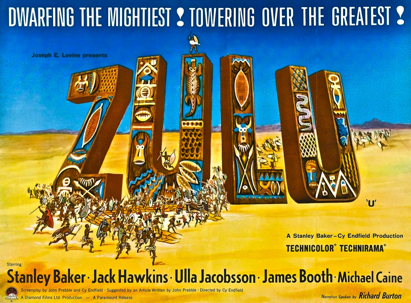 Solve ZULU - UK POSTER, 1964. PREMIERED IN LONDON, 50 YEARS AGO TODAY ...