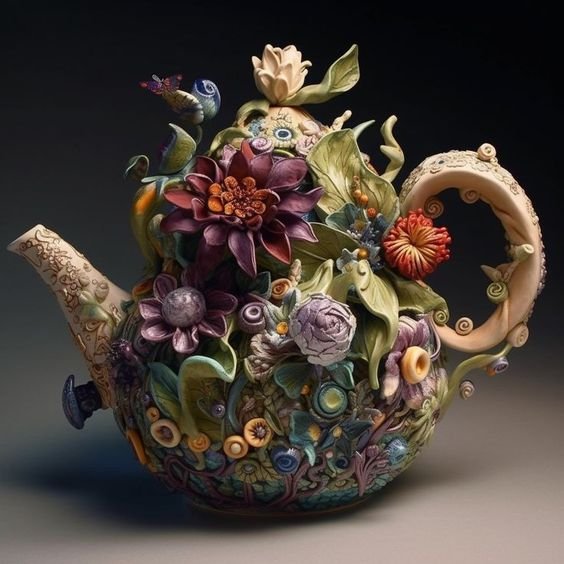 Jigsaw Puzzle | 16 pieces | Ceramics - Teapot - Floral 1 (9 - 81 Pieces ...