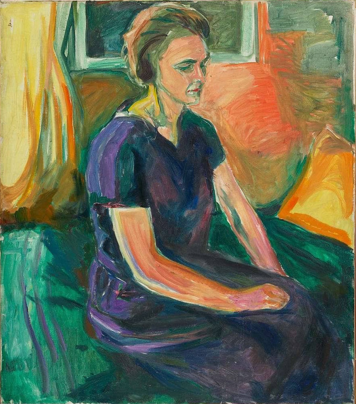 Solve Edvard Munch (Norwegian, 1863–1944), Young Woman in a Blue Dress ...