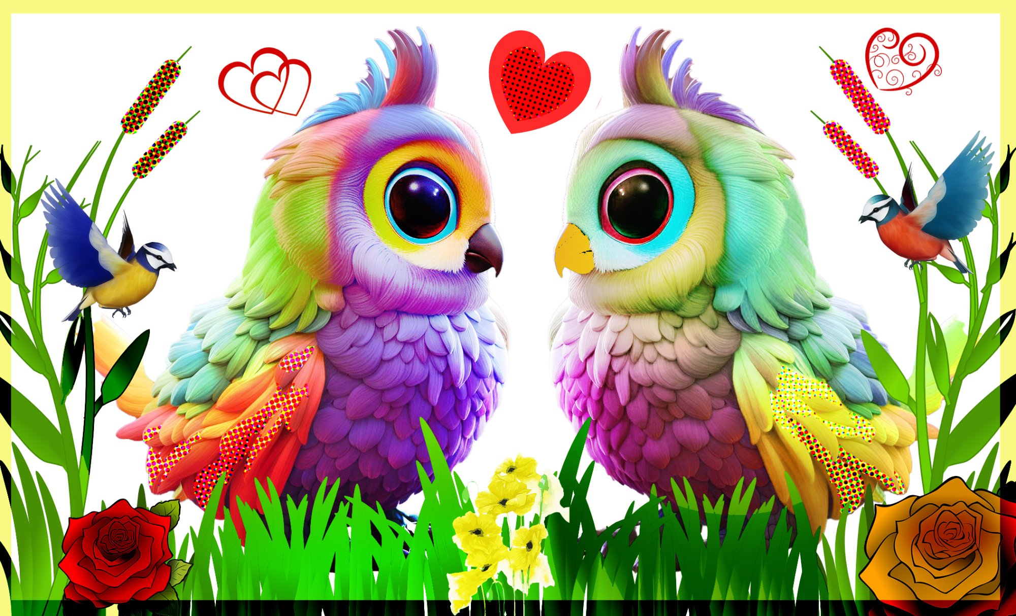 Solve Papegøjer jigsaw puzzle online with 286 pieces