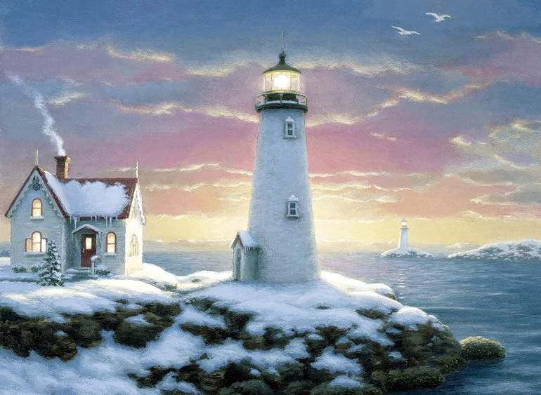 Jigsaw Puzzle | 108 pieces | Harbor Lighthouse | Jigidi