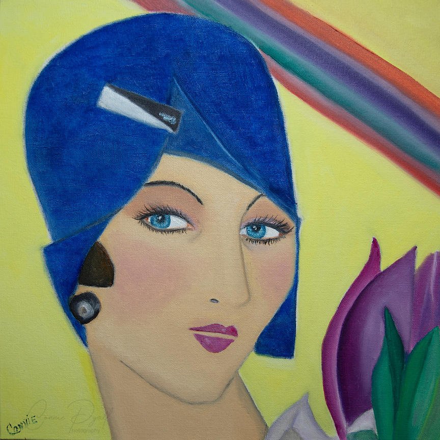 Solve Connie Pyatt Artwork - 'Faye' jigsaw puzzle online with 196 pieces