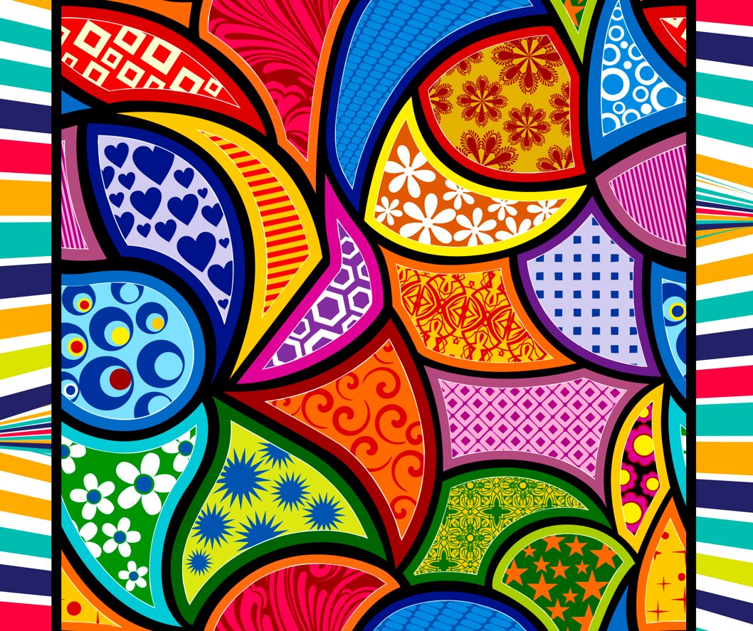 Solve Pattern mashup jigsaw puzzle online with 120 pieces