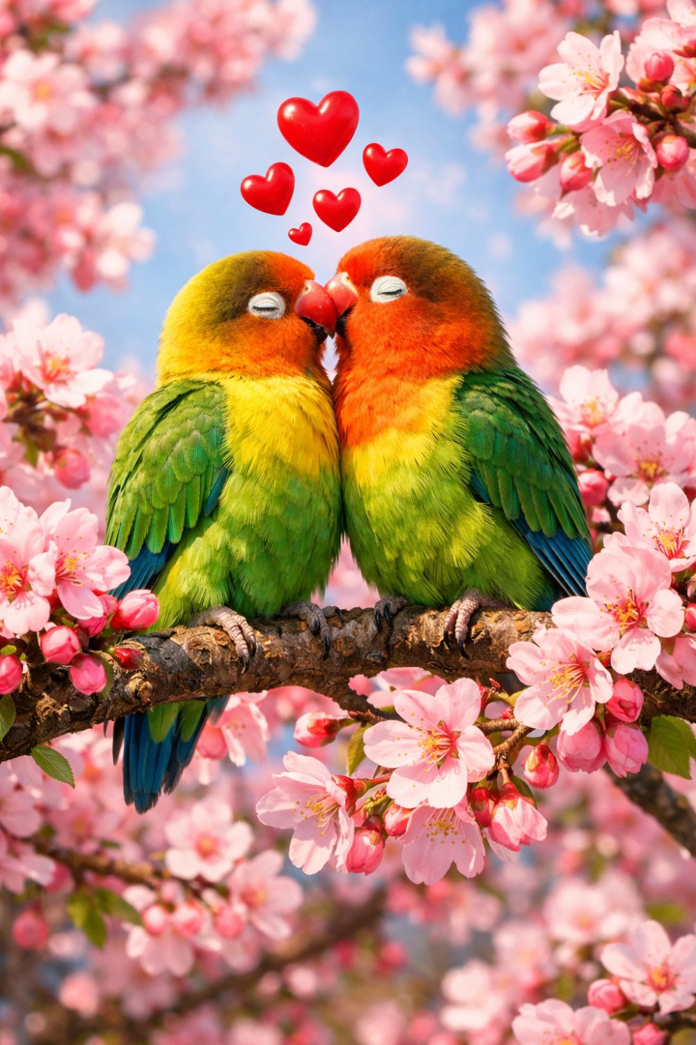 Solve Lovebirds jigsaw puzzle online with 40 pieces