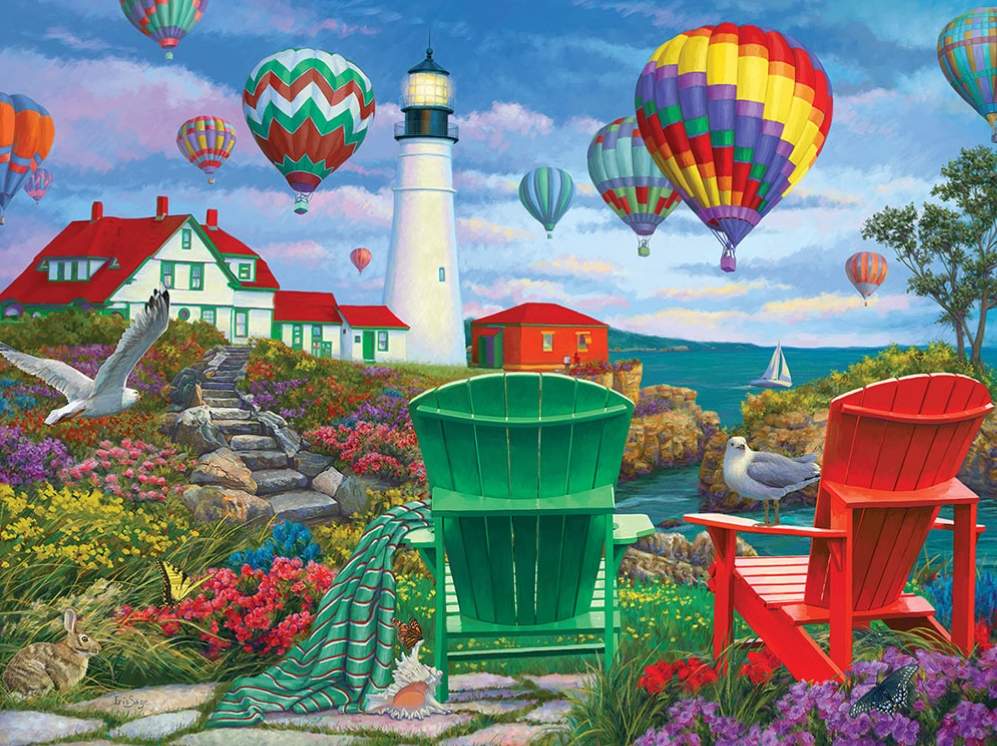 Jigsaw Puzzle | 130 pieces | Visitors arriving at the lighthouse ...