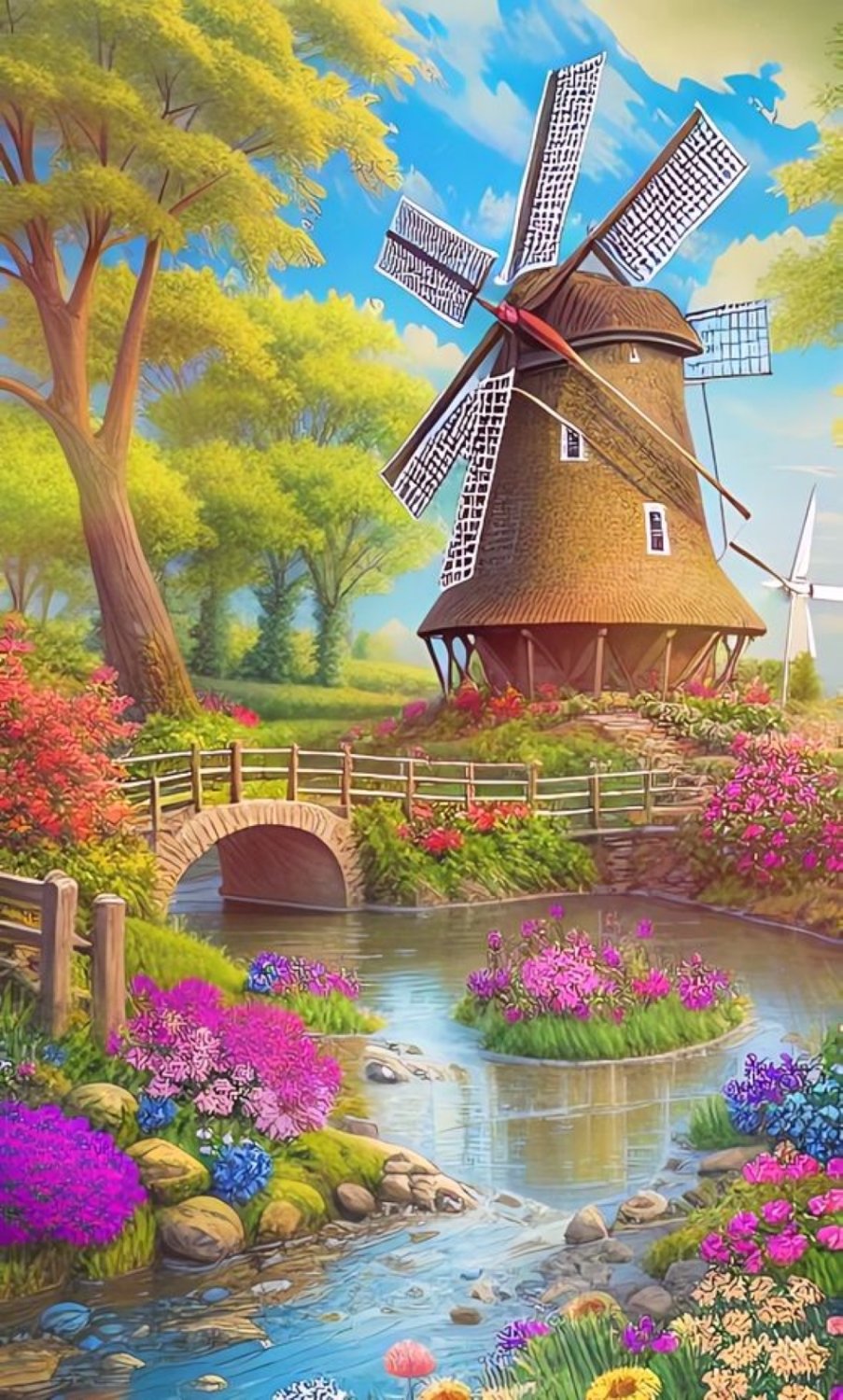 Solve Windmill jigsaw puzzle online with 84 pieces