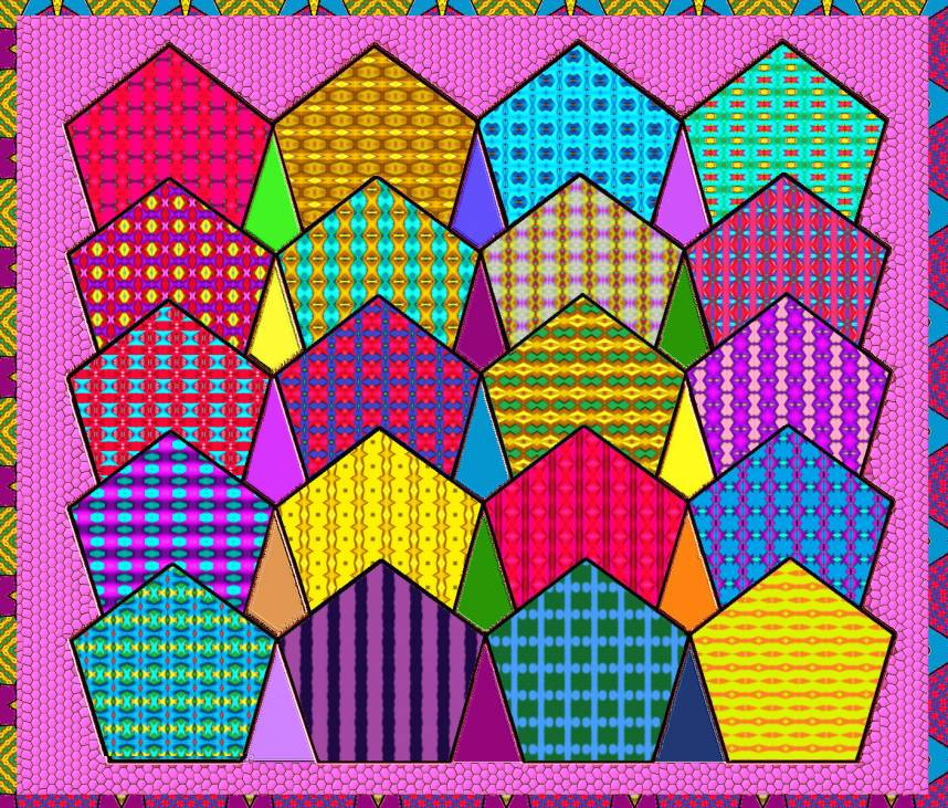 Puzzle | 110 piezas | PENTAGON PATTERNS | Jigidi