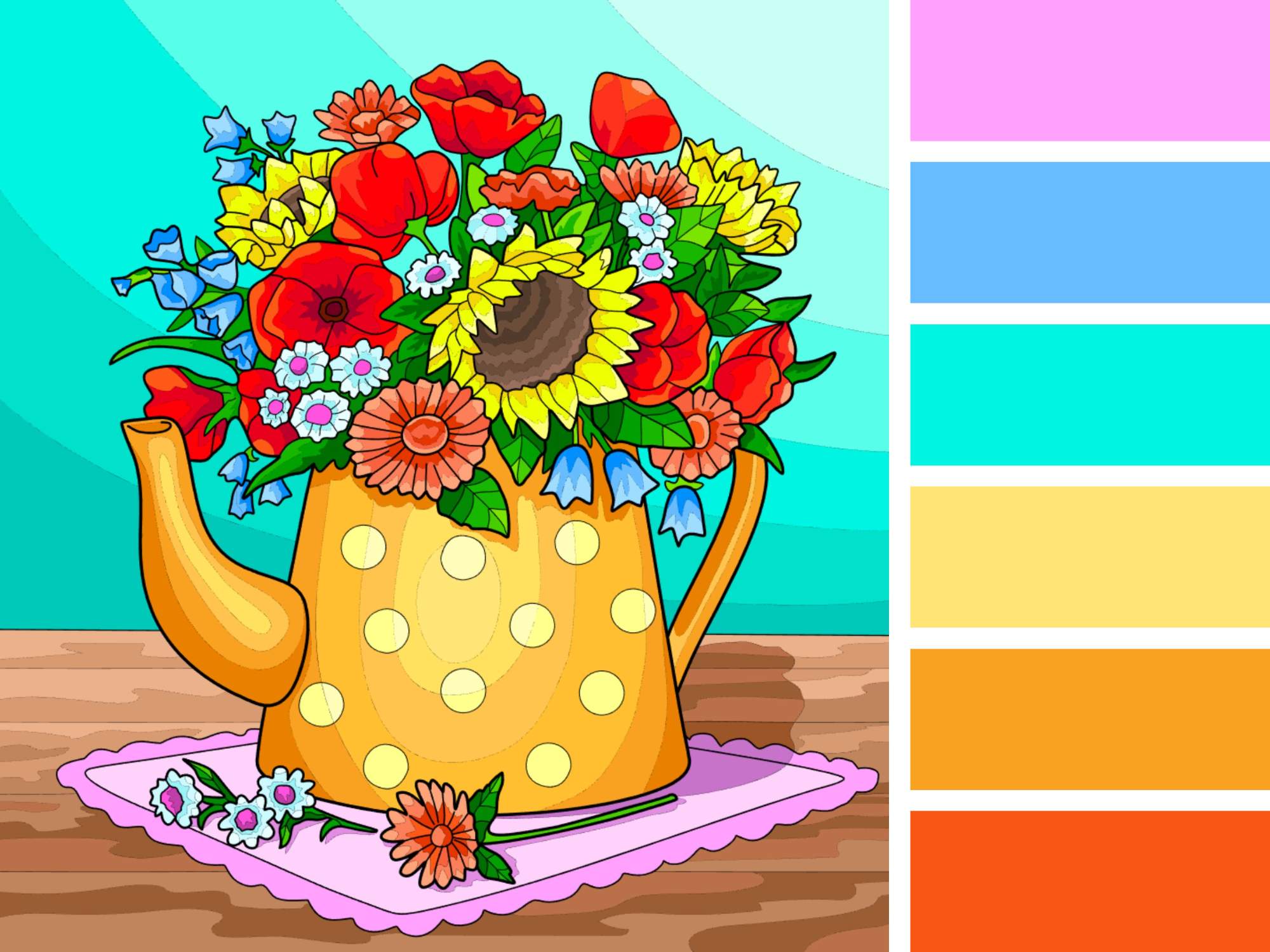 Solve Color Palette 92 jigsaw puzzle online with 252 pieces