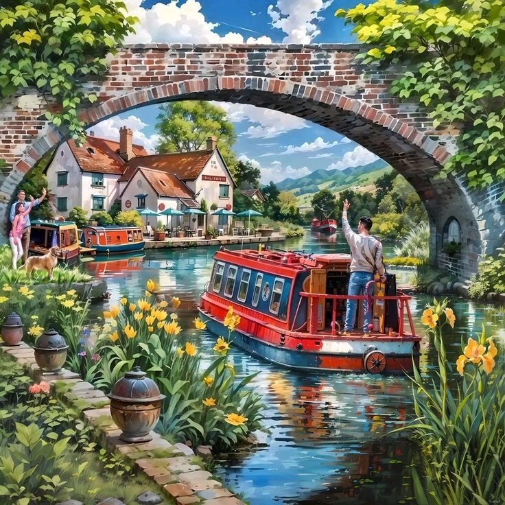 Solve Water under the Bridge jigsaw puzzle online with 64 pieces
