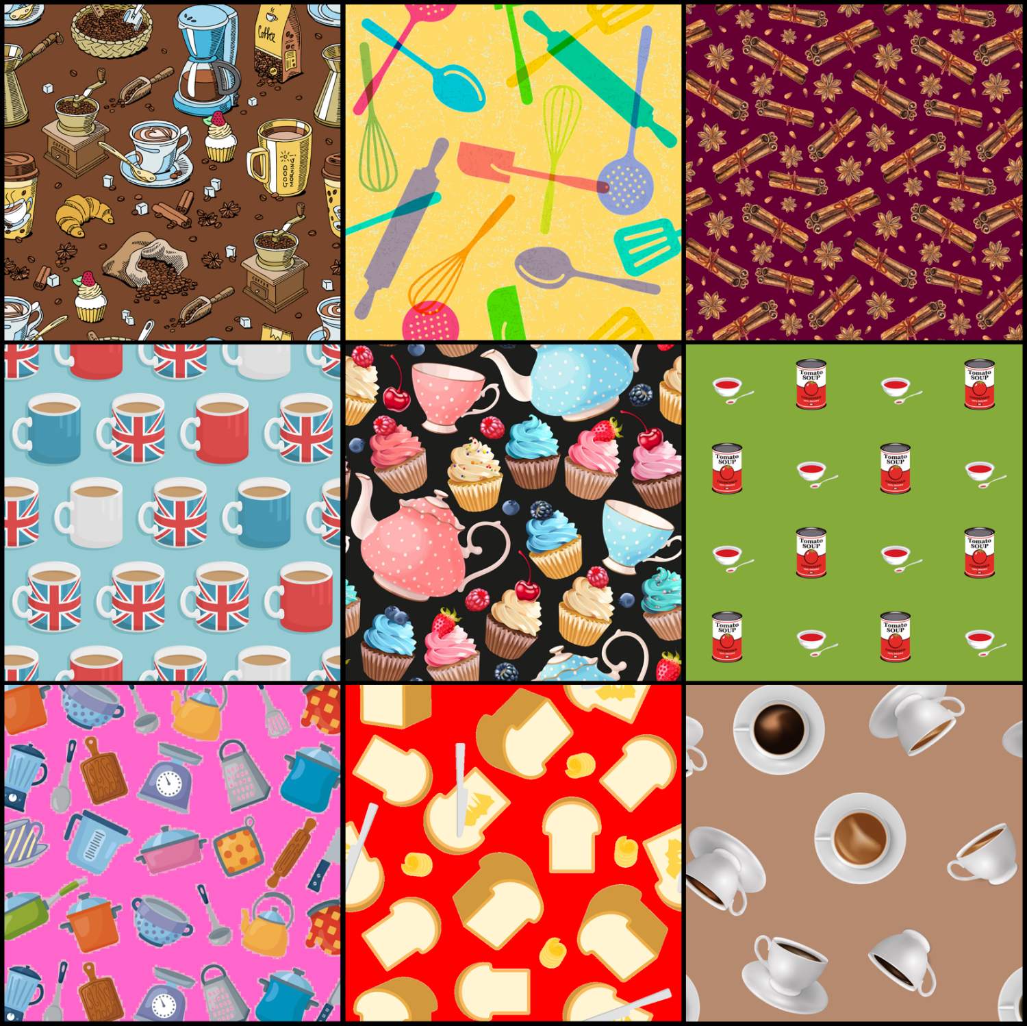 Solve Kitchen patterns 4 jigsaw puzzle online with 144 pieces