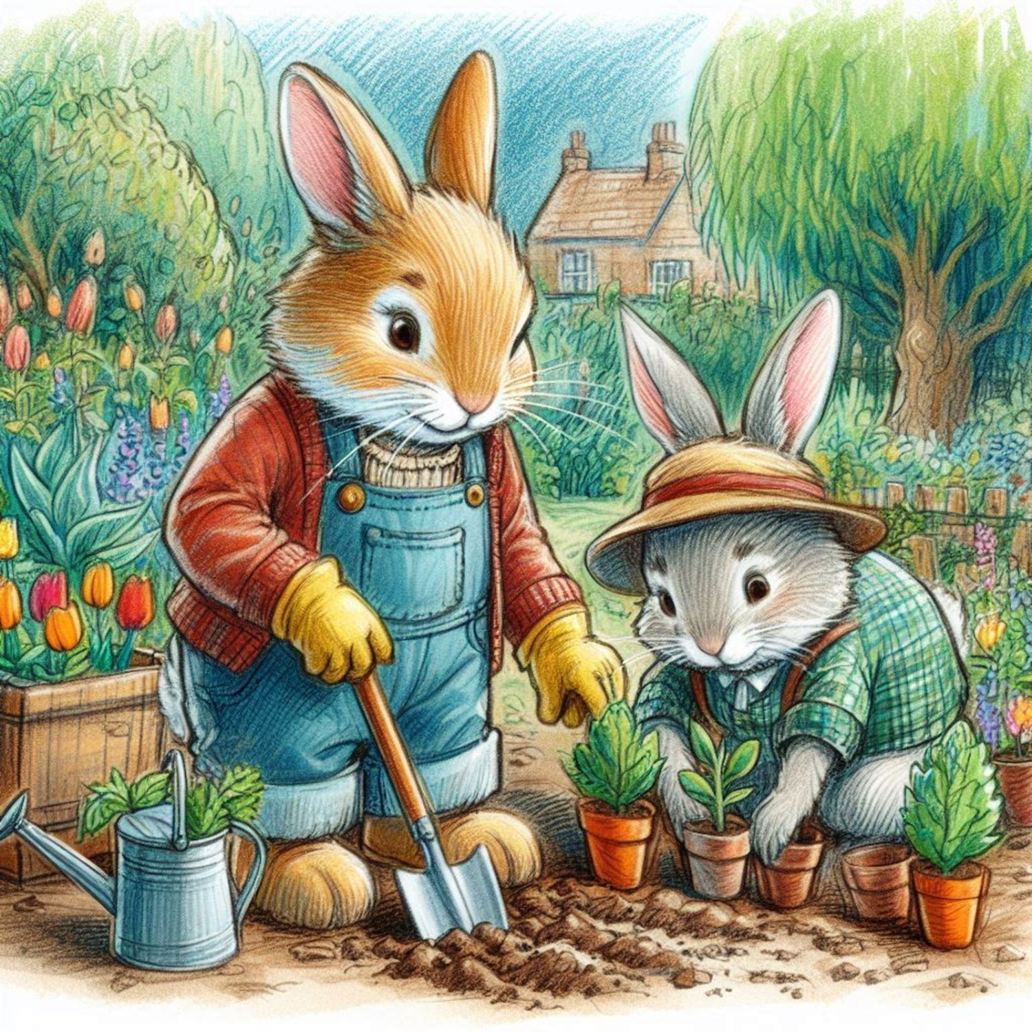 Solve Peter Rabbit & Pal (resizable 9 to 600 pieces) jigsaw puzzle ...