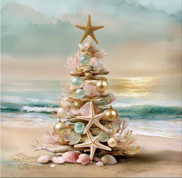 Solve Drift wood Christmas Tree jigsaw puzzle online with 16 pieces