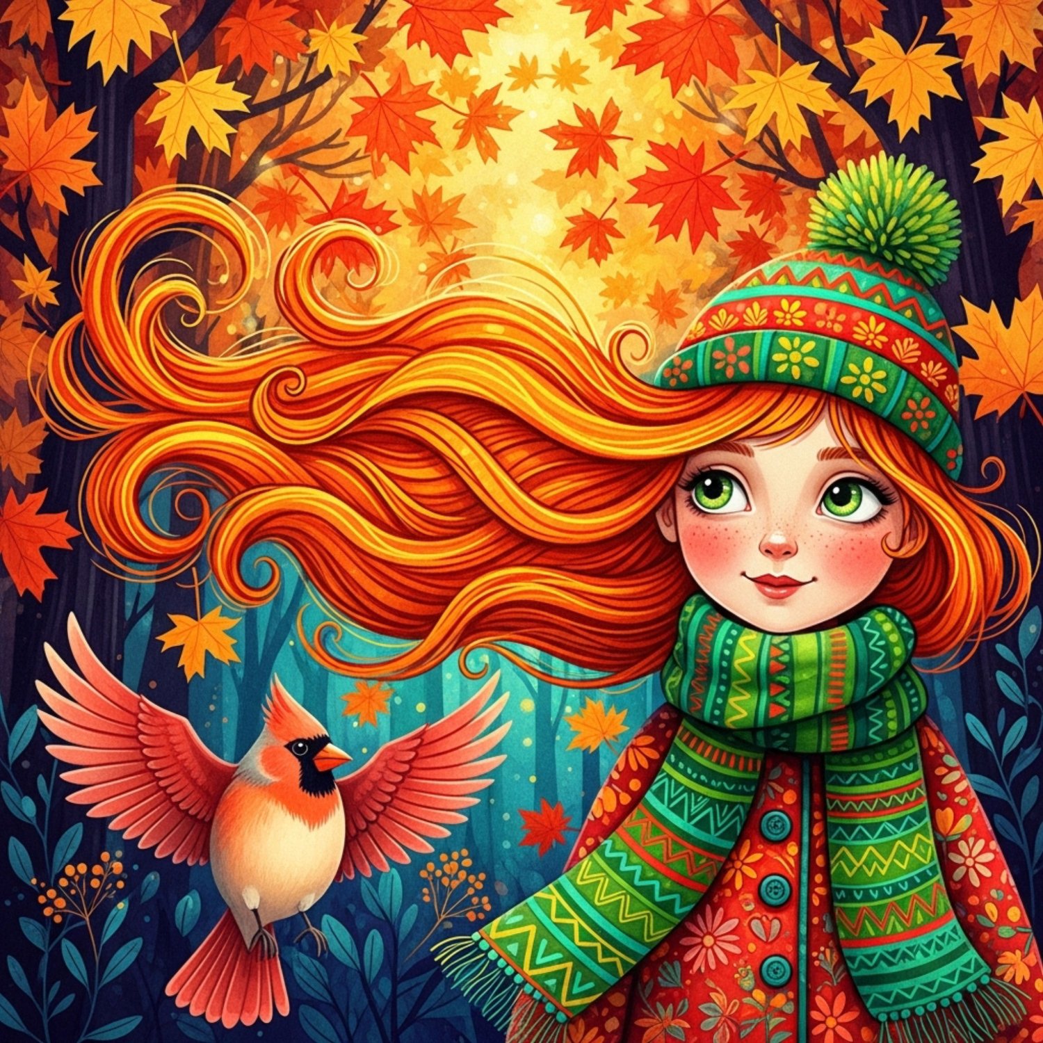 Solve A Walk On A Windy Autumn Day. 9-600 pieces jigsaw puzzle online ...
