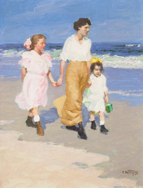 Solve Edward Henry Potthast (American, 1857–1927), On the Beach jigsaw ...