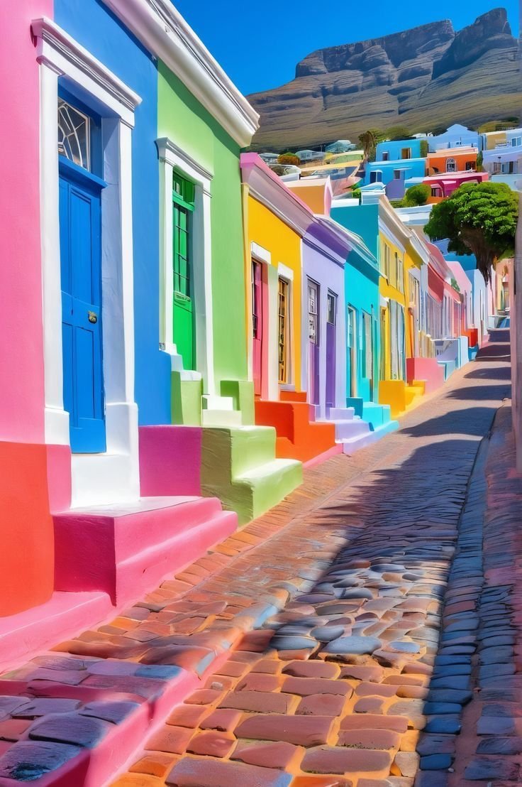 Solve Bo Kaap Cottages jigsaw puzzle online with 70 pieces