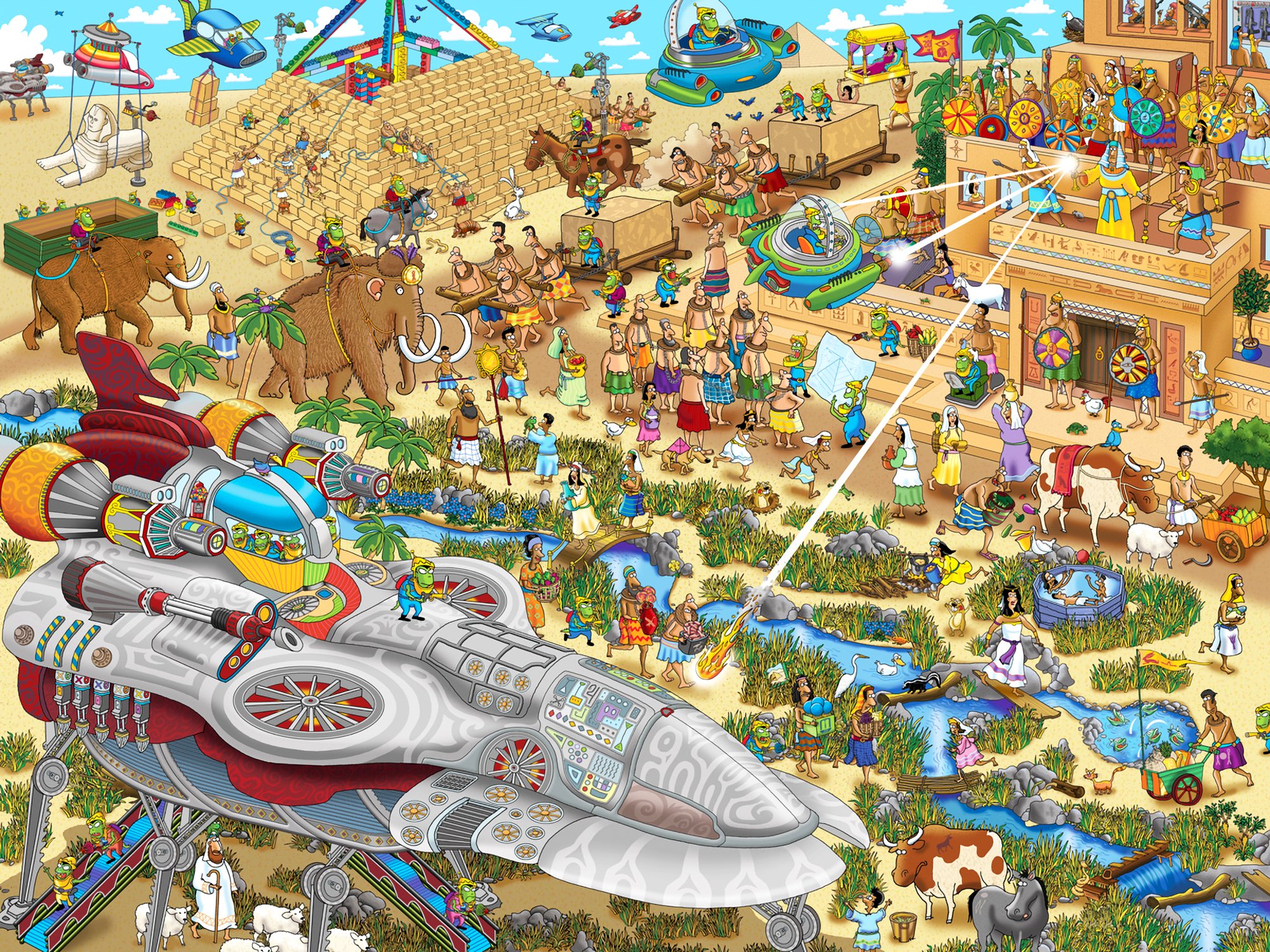 Solve Building The Pyramids jigsaw puzzle online with 352 pieces
