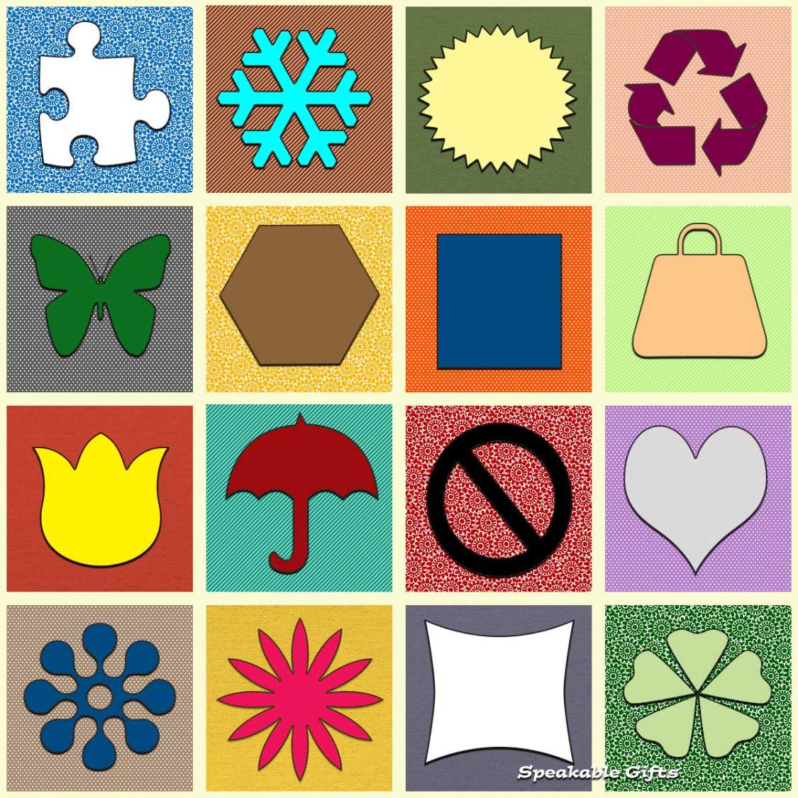 Solve Shapes.Symbols jigsaw puzzle online with 64 pieces
