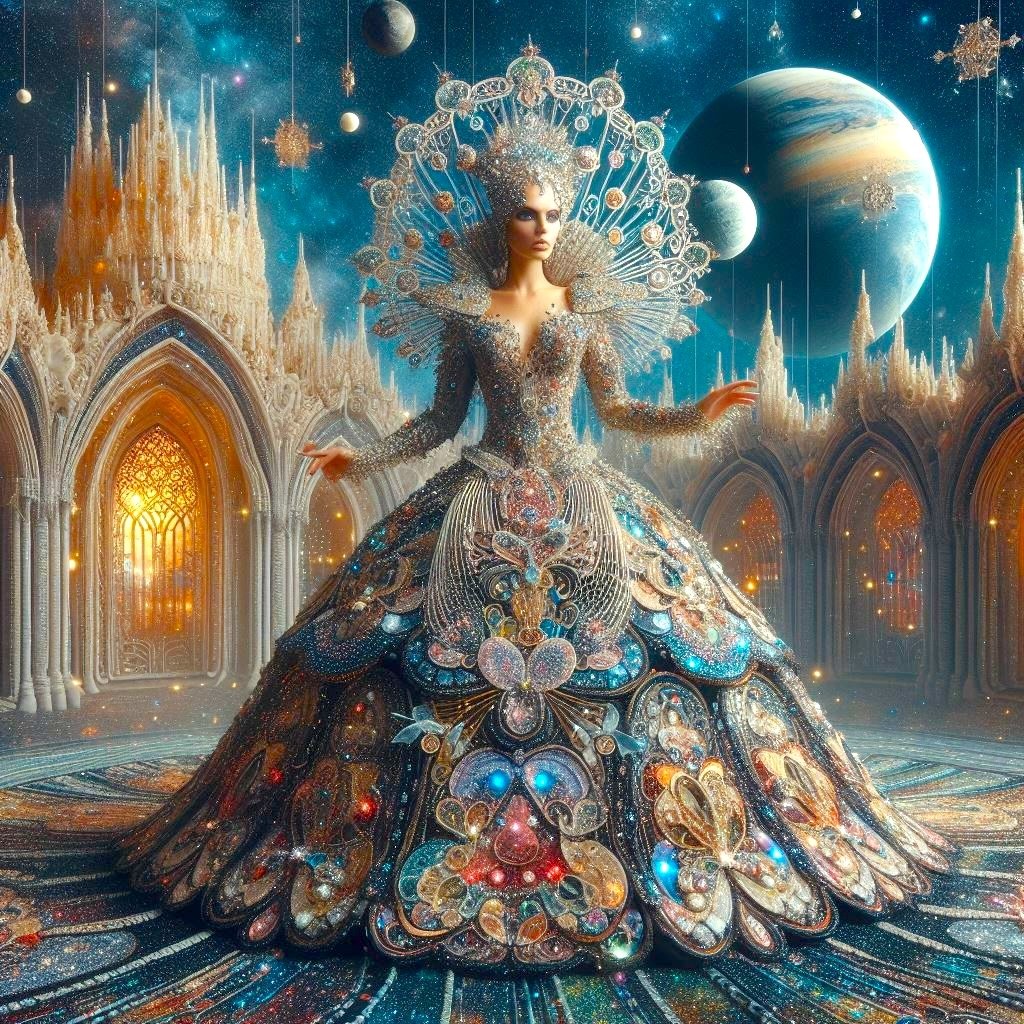 Solve Space Queen jigsaw puzzle online with 225 pieces