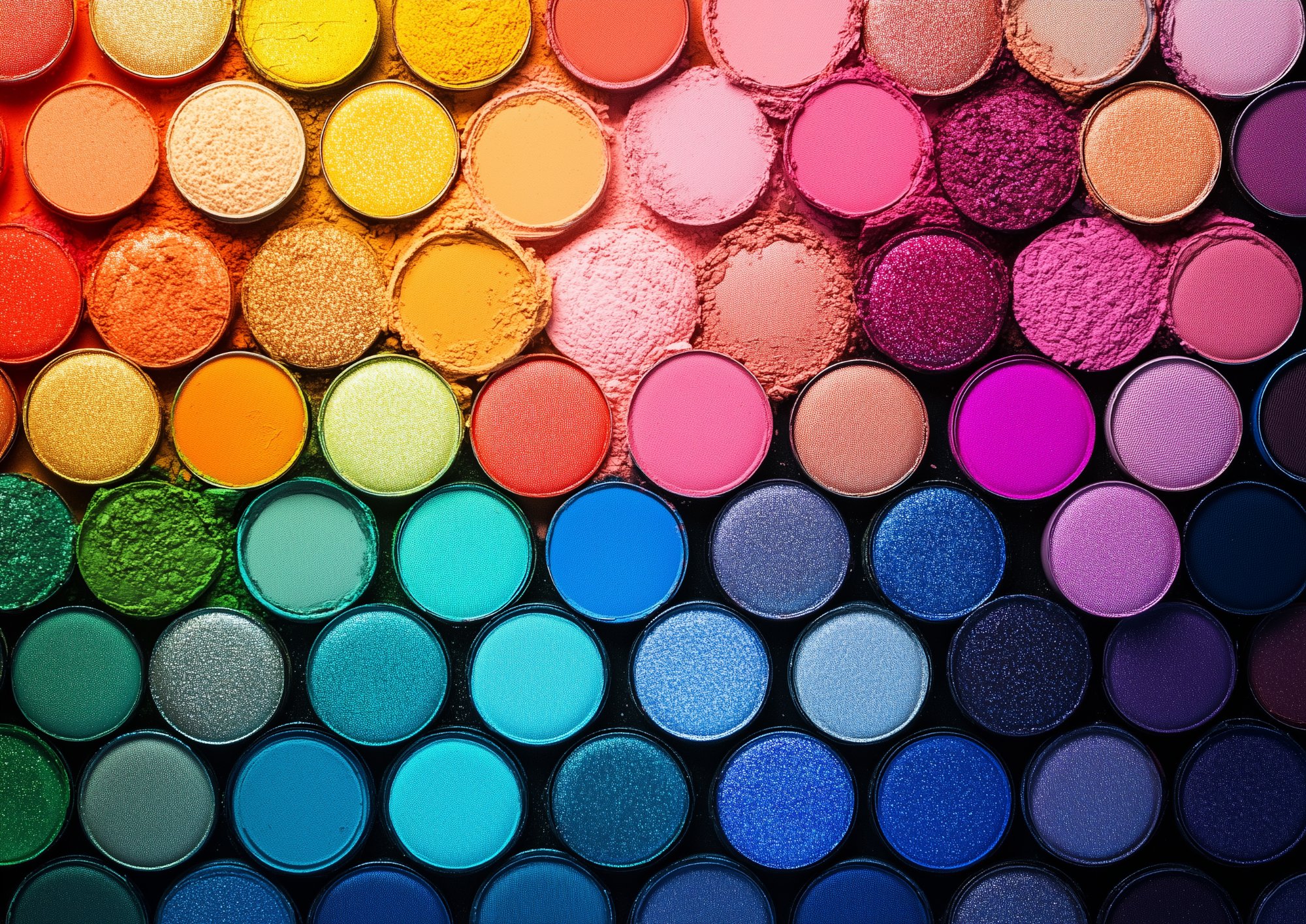 Solve Rainbow Eyeshadow jigsaw puzzle online with 600 pieces