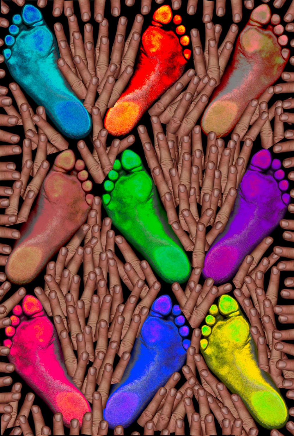 Solve Fingers and feet jigsaw puzzle online with 96 pieces